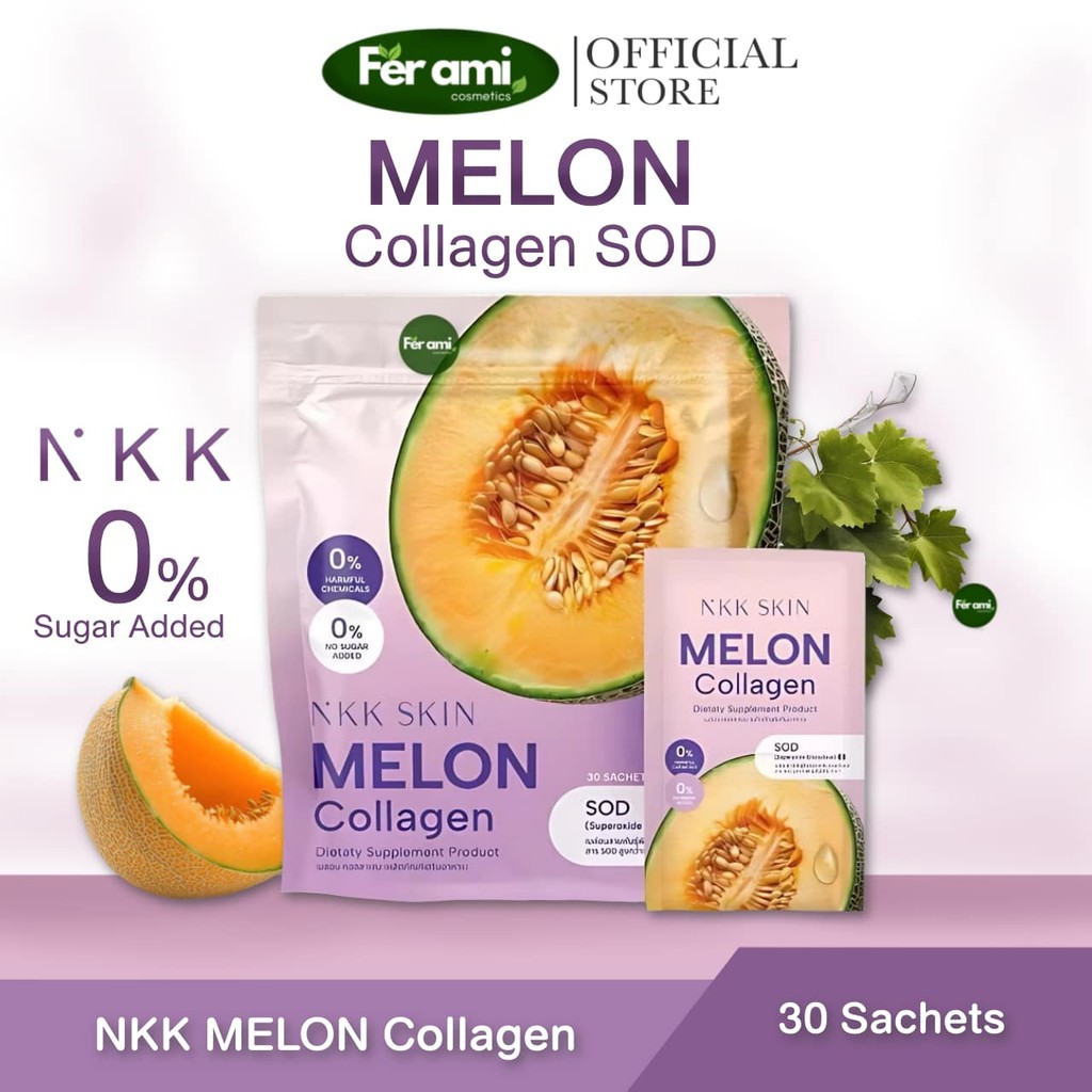 [พร้อมส่ง+ส่งฟรี] Nkk คอลลาเจนเมลอน skin Melon collagen dietaty ...
