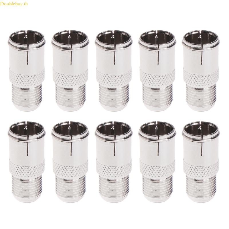 Doublebuy 10 ชิ้น Quick Fit F Connector Male Plug To Female Adapter ...