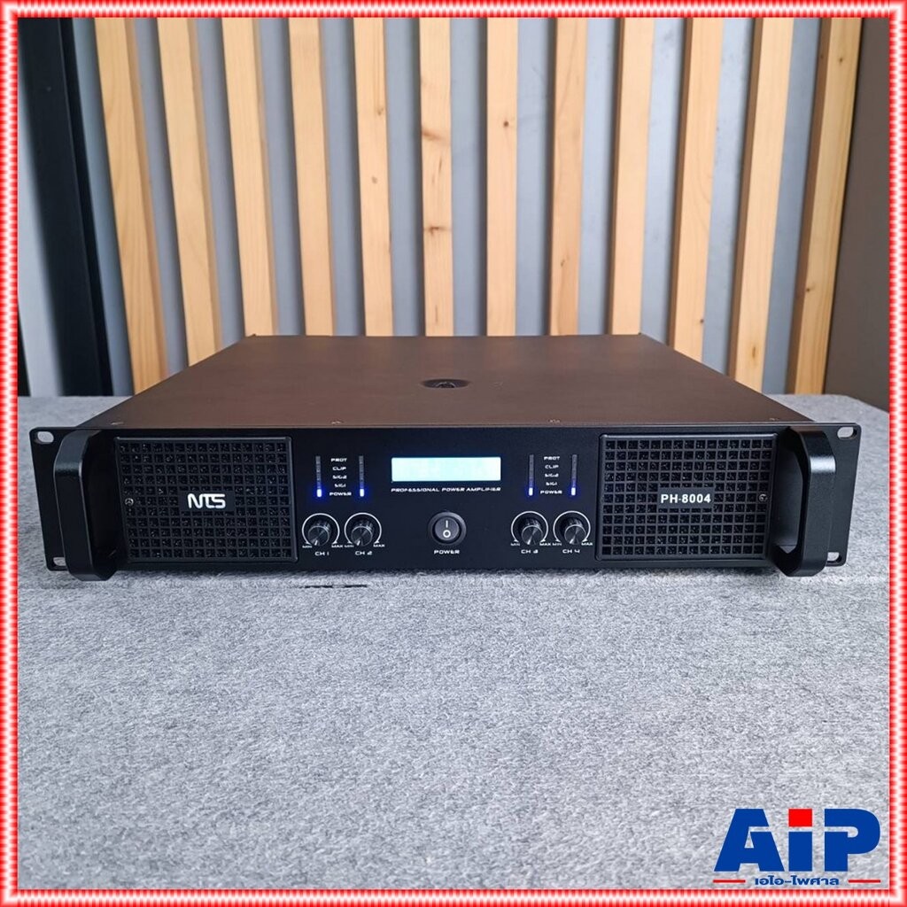 NTS PH-8004 poweramp 4CH เพาเวอร์แอมป์ กำลังวัตต์ 800W ที่ 8โอห์ม / 1250W ที่ 4โอห์ม เอ็นทีเอส ...