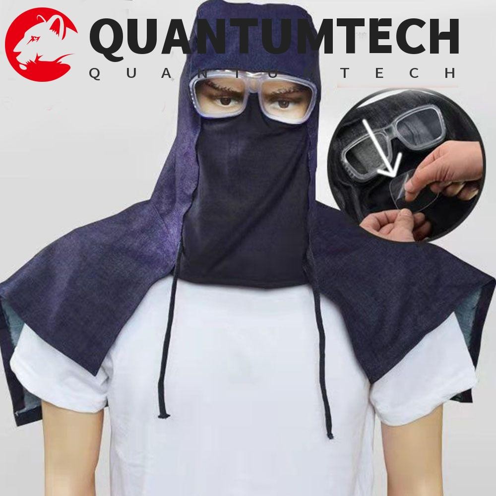 QUANTUMTECH หมวกเชื่อม,ฝาครอบคอหมวกกันน็อคเชื่อมป้องกันเต็มรูปแบบ,ปลอดภัยฝุ่นReusable Skin ...