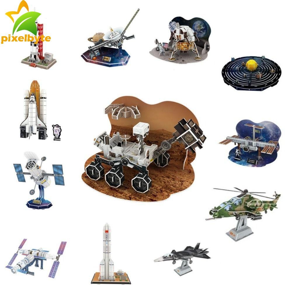 PIXELBYTE สถานีอวกาศนานาชาติขนาดเล็ก, รุ่น DIY 3D ยานอวกาศกระดาษปริศนา, ขนาดใหญ่ยาว 5 มีนาคม ...