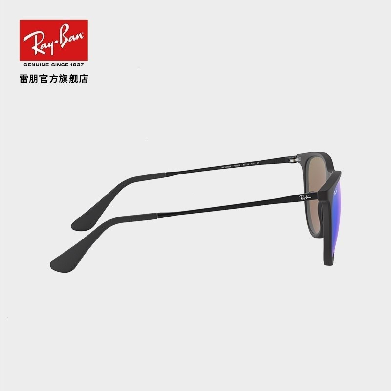 แว่นกันแดด Rayban Ray-ban สำหรับผู้ชายและผู้หญิง แสดงฟิล์มสีสะท้อนแสง ...