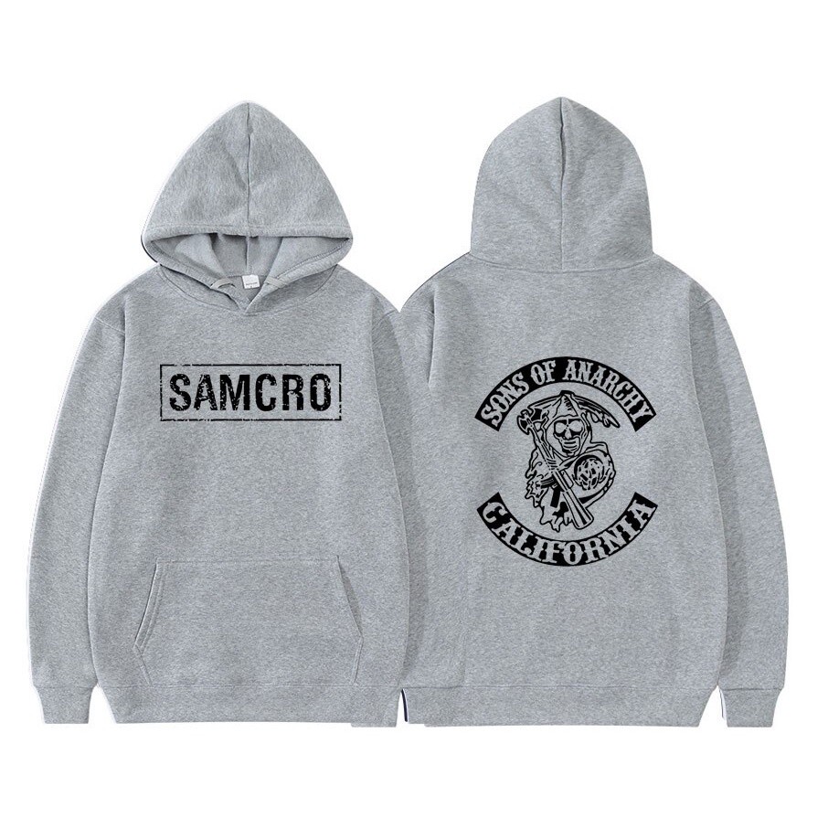 2024 เสื้อกันหนาว มีฮู้ด พิมพ์ลาย Sons of Anarchy SAMCRO สองด้าน สไตล์ ...