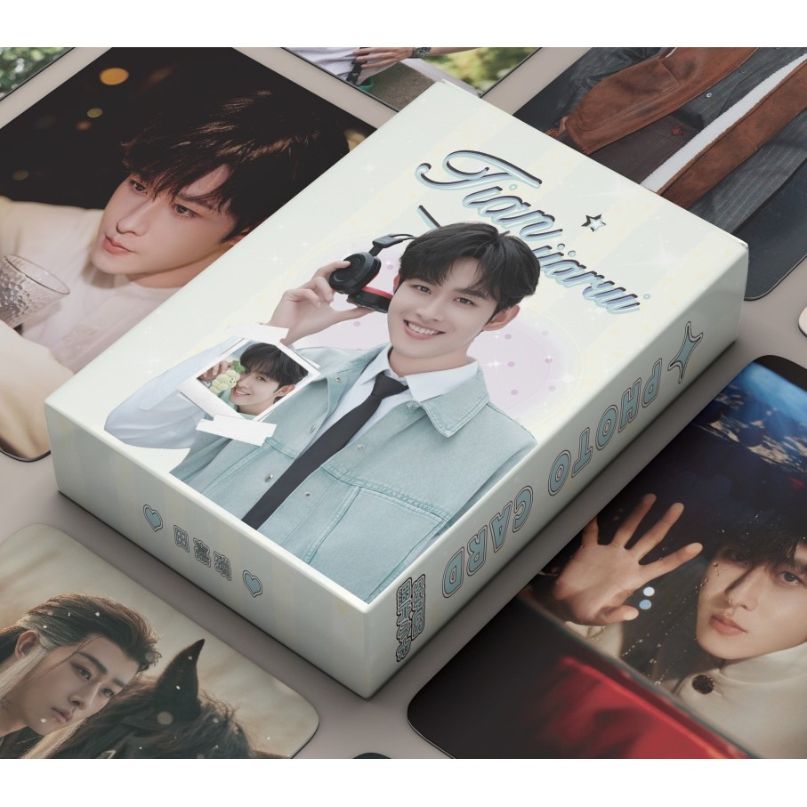 50-55pcs ละครจีน Actor Wang Xingyue โฮโลแกรม Lomo การ์ด Wang YiBo ...