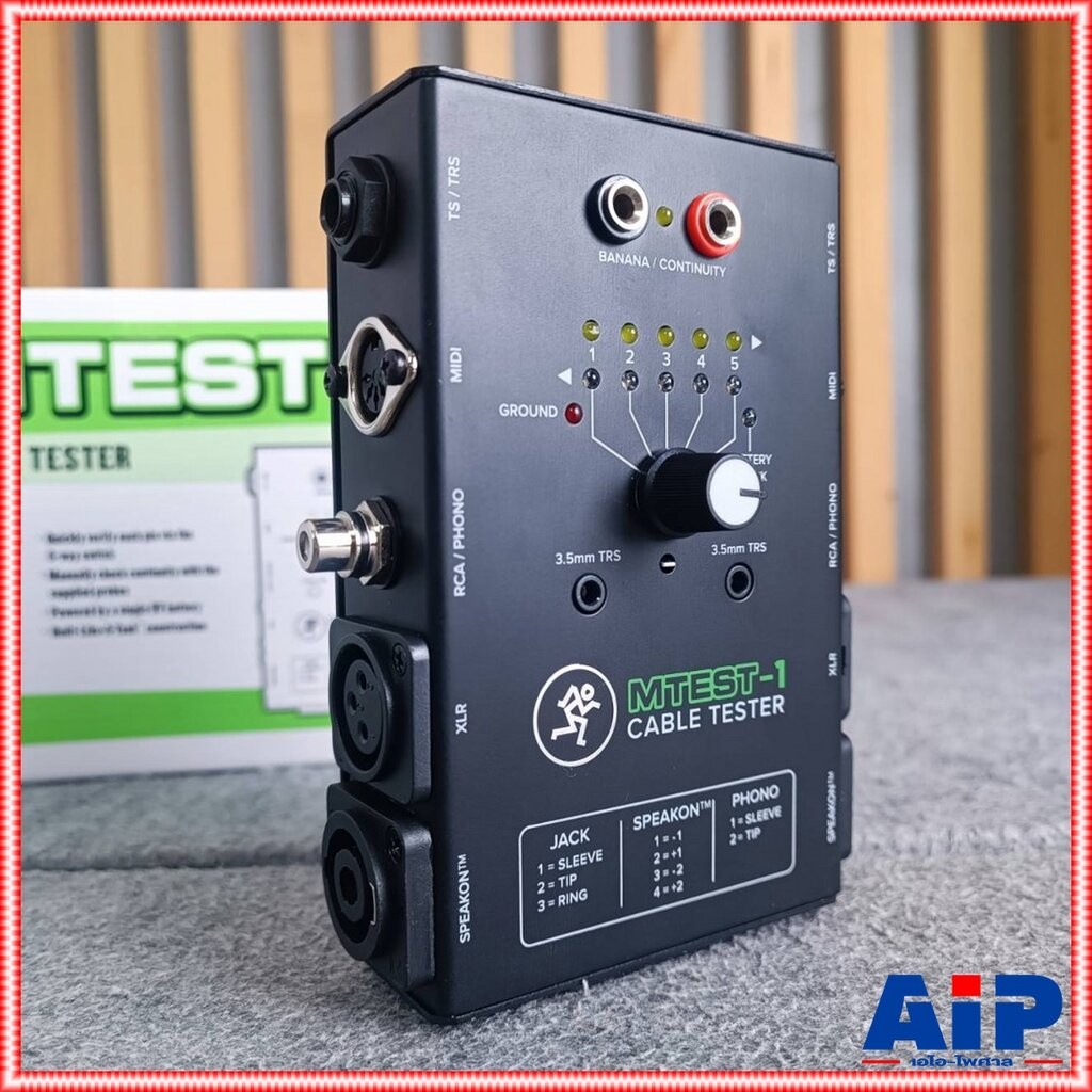 MACKIE MTEST-1 เครื่องวัดสายสัญญาณ เครื่องตรวจเช็คสาย Cable Tester ...