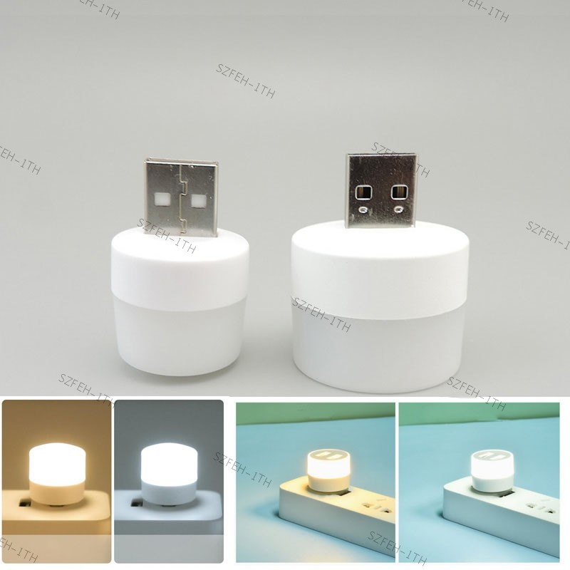Mini 2 พอร์ต Usb ปลั๊กโคมไฟ Led Night Light 5V 1W Super Bright Eye Protection Book อ่านสําหรับ ...