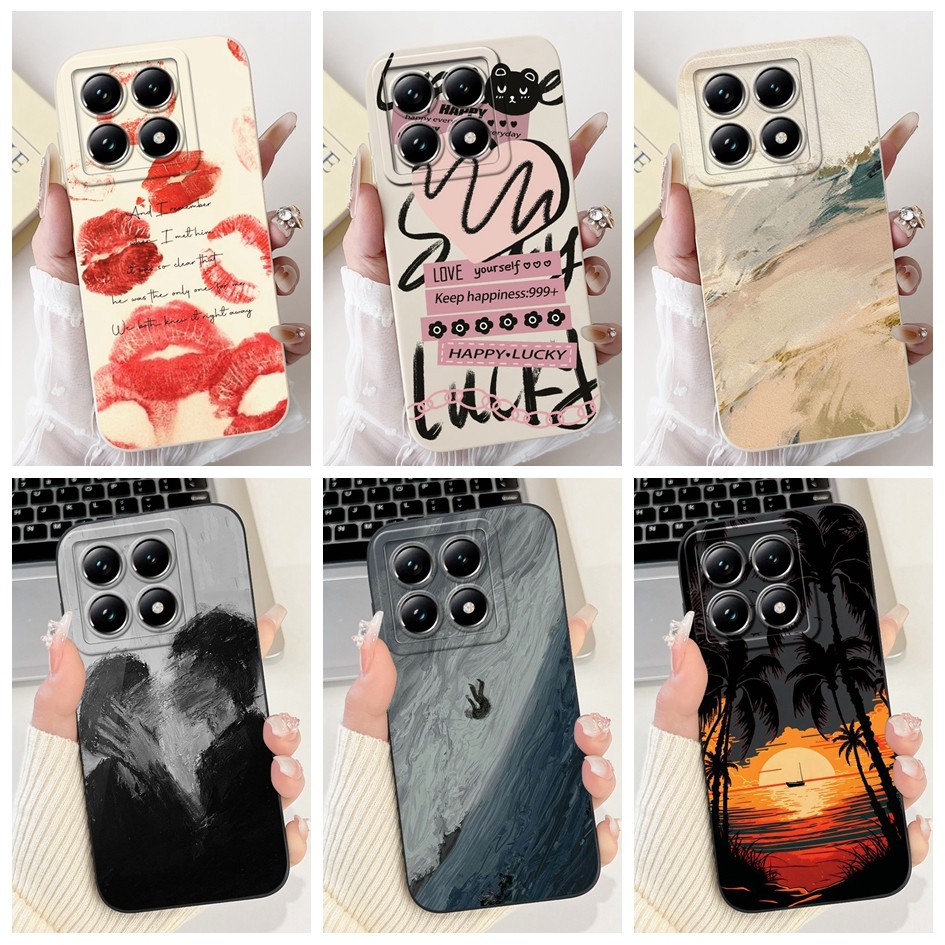 สําหรับ Xiaomi 14T Mi 14T Pro 5Gปลอกแฟชั่นทาสีซิลิโคนอ่อนนุ่มMatte ...