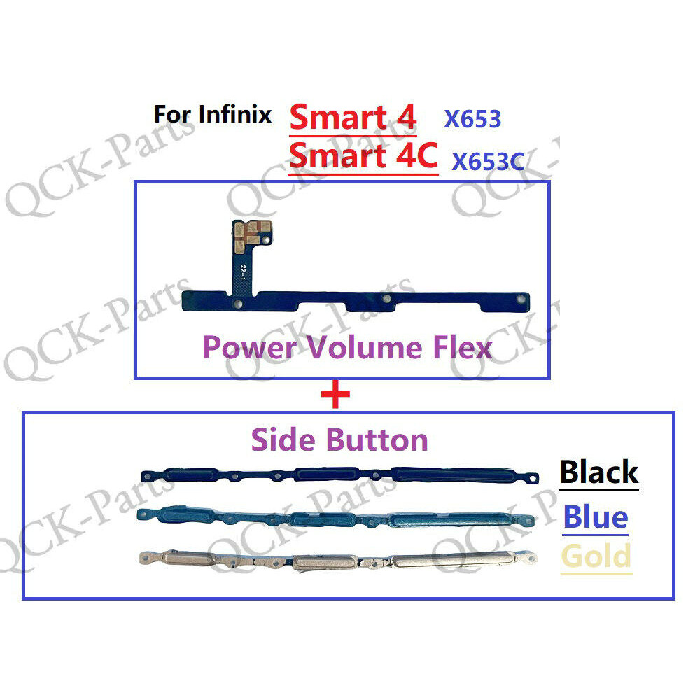 สําหรับ Infinix Smart 4 4c X653 X653C สวิทช์ปริมาณปุ่ม flex Cable ...
