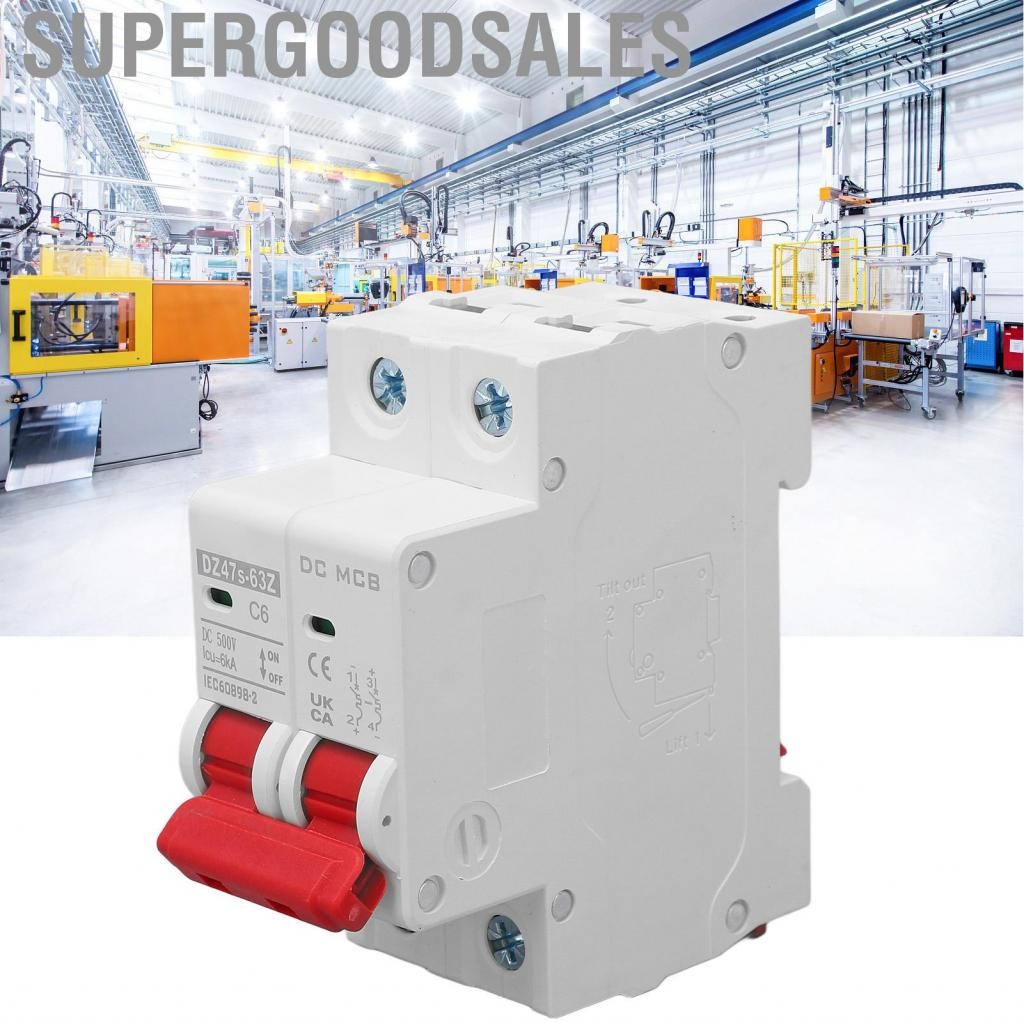 Supergoodsales 2P DC Circuit Breaker แม่เหล็กไฟฟ้า Quick Tripping Mini PV 6A | Shopee Thailand