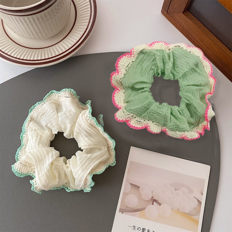 Mori Mint แหวนผมสีเขียวผู้หญิงความยืดหยุ่นสูงหวานอเนกประสงค์ Scrunchie ...