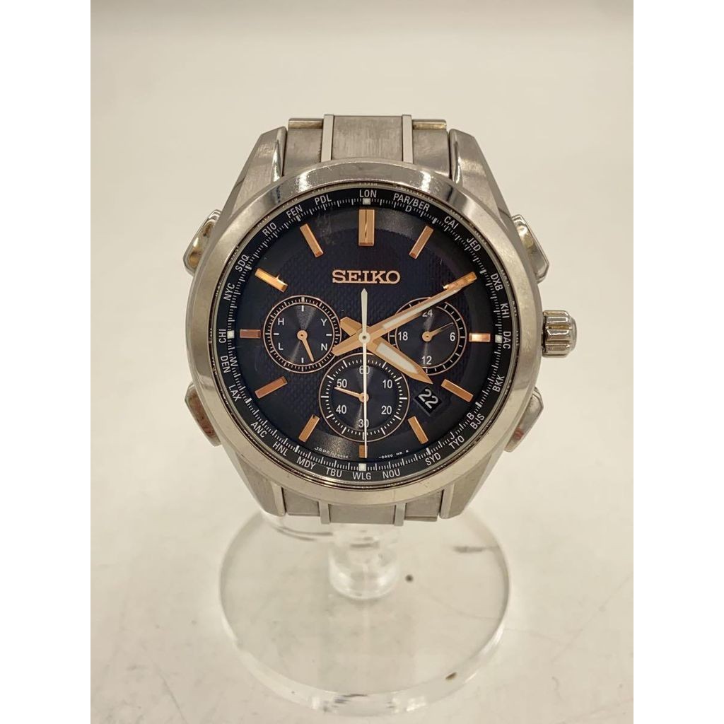 Seiko(ก) Seiko Mens Watch Solar Analog Titanium 8B92-0Aa0 Brights Radio ...