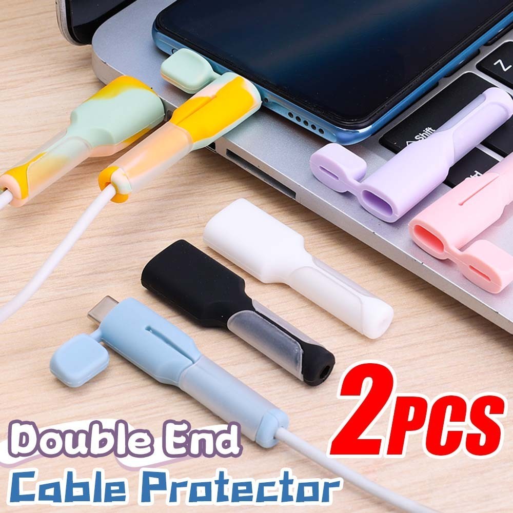 2 ชิ้น/เซ็ต Universal Anti-Break Cable Protective Cover - Cord Winder ...