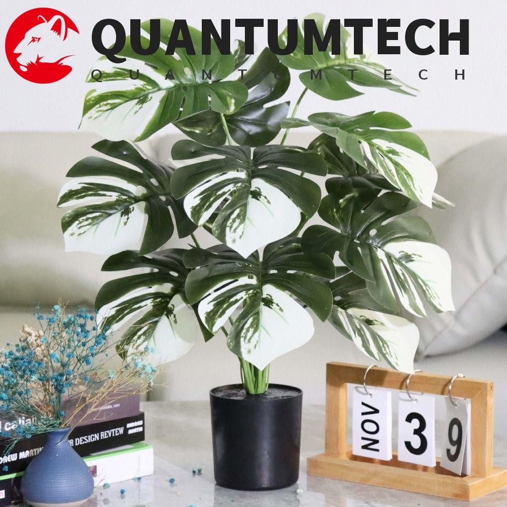 QUANTUMTECH ประดิษฐ์ Tropical Palm สาขา, 9-24 ส้อมขนาดใหญ่สีเขียวใบปาล์ม, เฟิร์นพืช Handmade ...