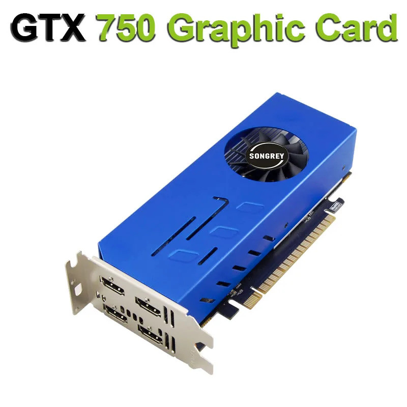 SONGREY GTX 750 750TI 2GB 4GB 4HDMI การ์ดกราฟิกหลายจอ GDDR5 128Bit รองรับ 4K สำหรับการซื้อขาย ...