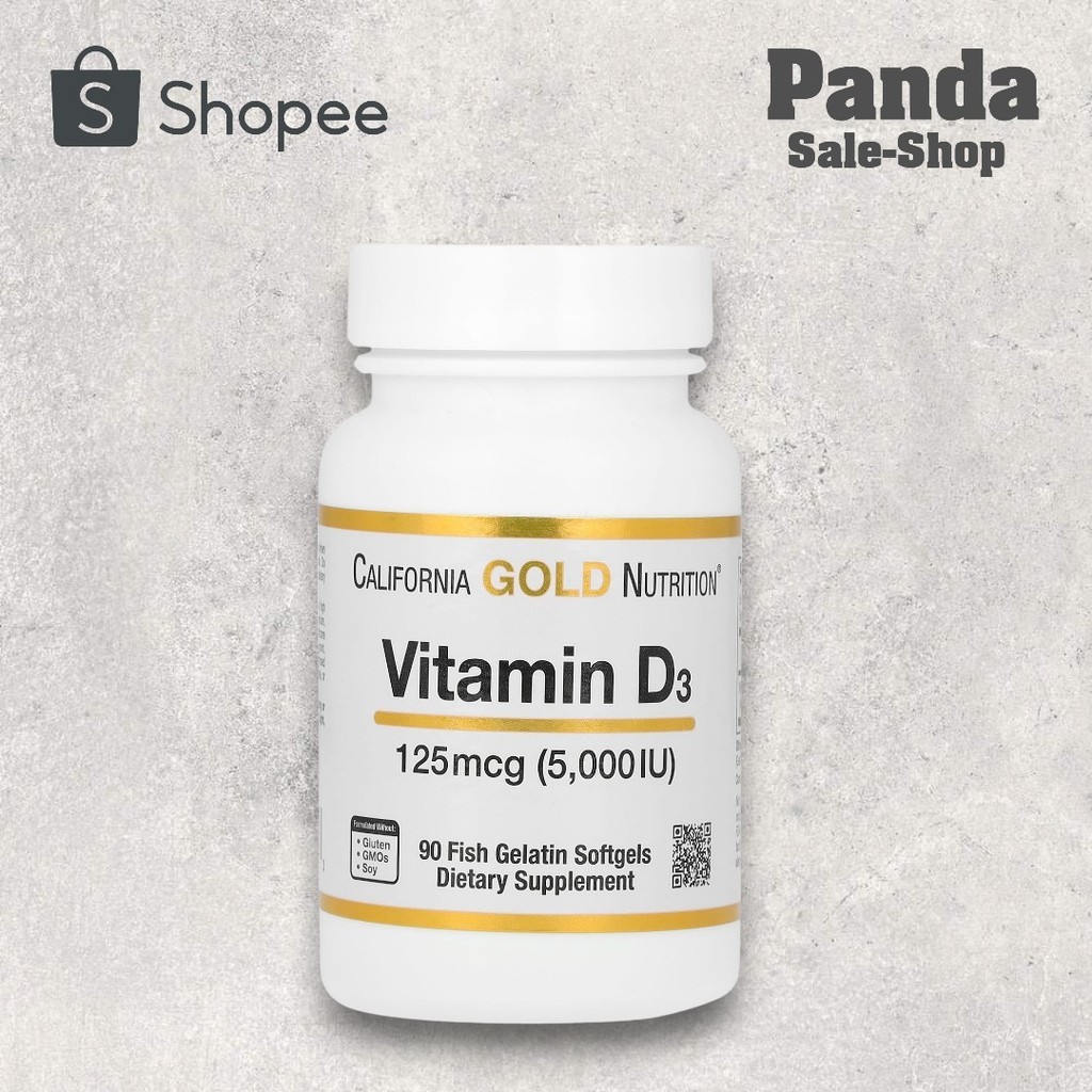 California Gold Nutrition, Vitamin D3, 125 mcg (5,000 IU), 90 Fish ...