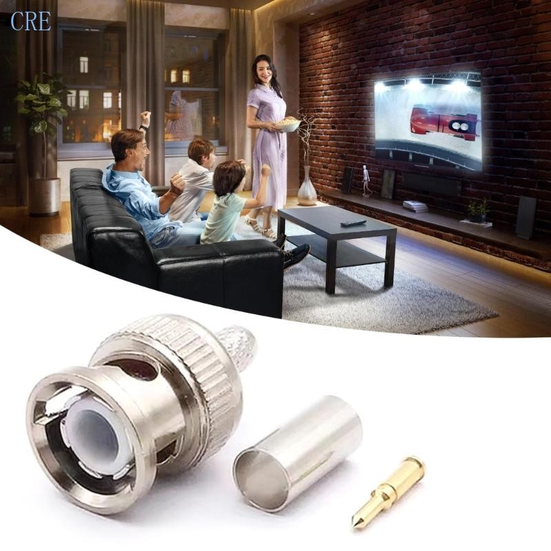 CRE BNC ชายปลั๊ก Crimp Connector BNC ประเภท Solder Converter Connector ...
