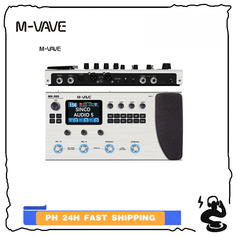 M-Vave MK-300 Guitar/Bass Multi-Effect Pedal Processor360+ เอฟเฟกต์ ...