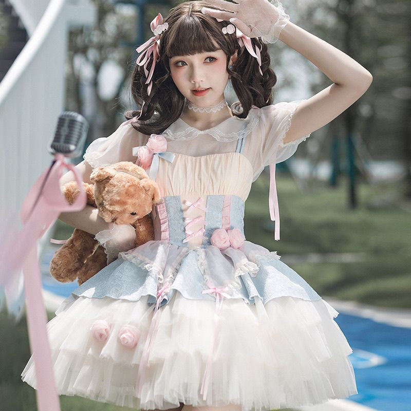 ต้นฉบับของแท้ songwriting server jsk camisole กระโปรงน่ารักและหวาน Lolita กระโปรง cos | Shopee ...