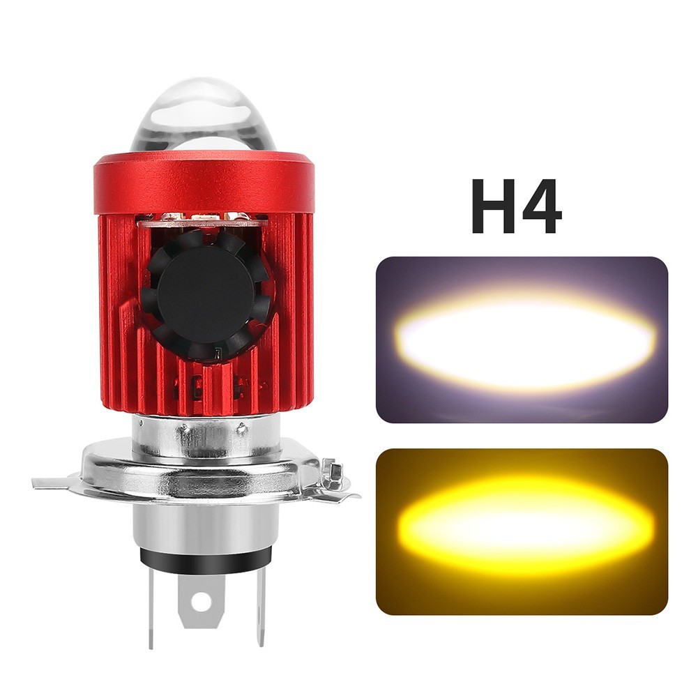 H4/H6 LED ไฟหน้ารถจักรยานยนต์หลอดไฟสปอตไลท์รถจักรยานยนต์ CSP เลนส์สีขาวสีเหลือง | Shopee Thailand
