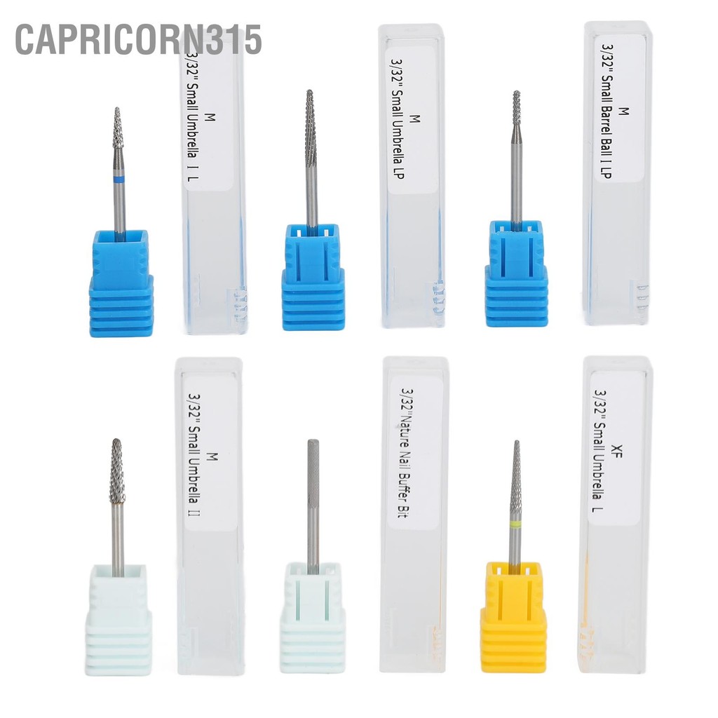 Capricorn315 6pcs Cuticle Clean Nail Drill Bits Set Dead Skin Removal ...