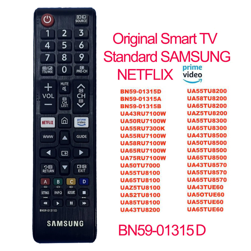 ของแท้ Remote รีโมททีวี Samsung Smart TV รีโมท 4K HD NETFLIX prime ...