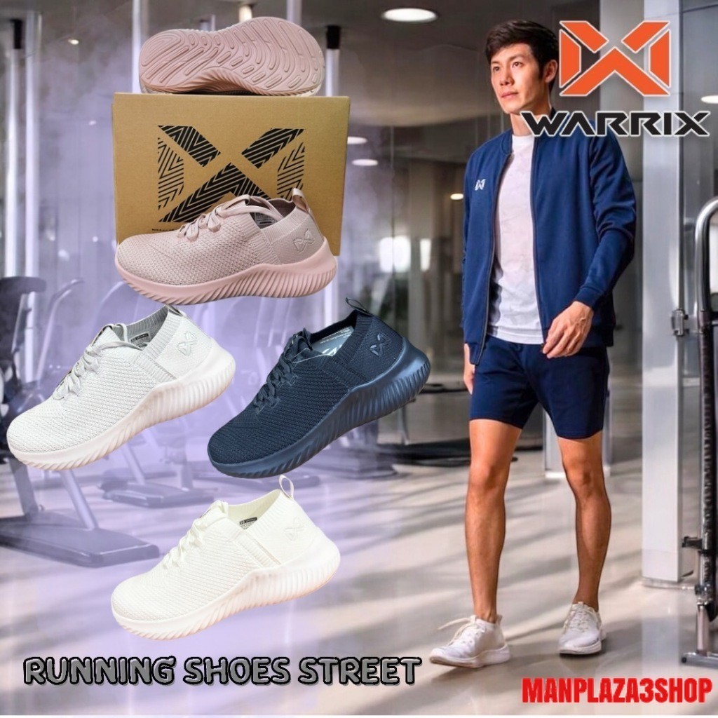 WARRIX รองเท้าวิ่ง รองเท้าเพื่อสุขภาพ ผ้าใบ WAVE 1.0 Uncaged Running ...