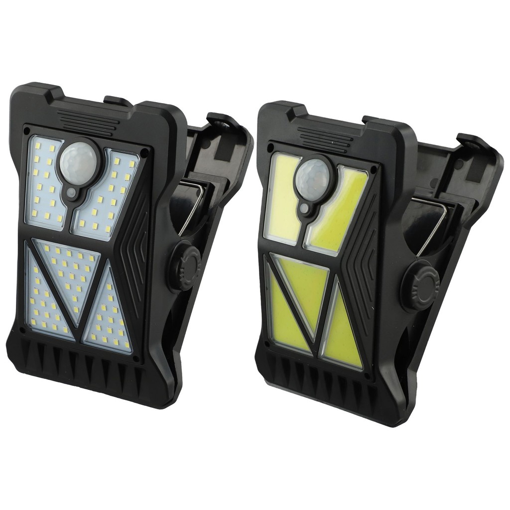 【AMANDA】Clip On Solar Light Outdoor Human body sensing Light 3Light ...