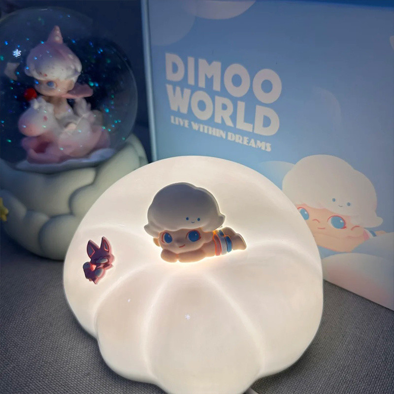 Dimoo Cloud โคมไฟเซรามิคน่ารัก Dimoo Cloud Figurine Ambtus Night โคมไฟ ...