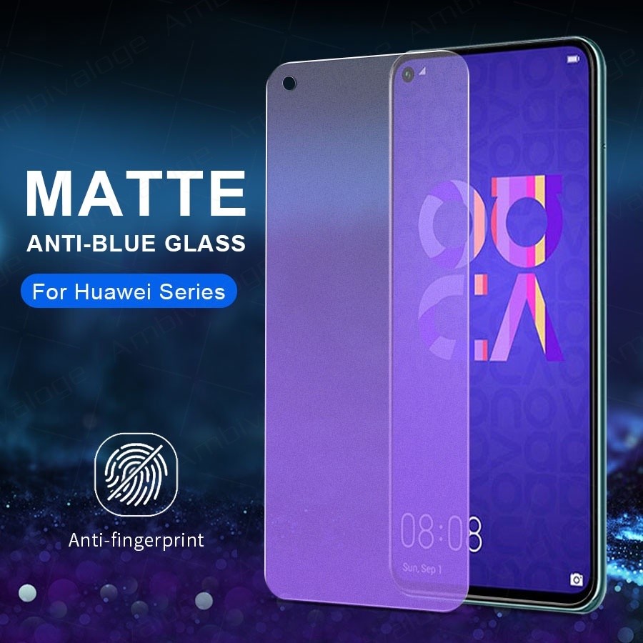 ป้องกันแสงยูวีสีม่วงสีน้ำเงินเรย์แสงเคลือบหน้าจอป้องกันกระจกไม่มีลายนิ้วมือ Huawei P20 Pro P30 ...