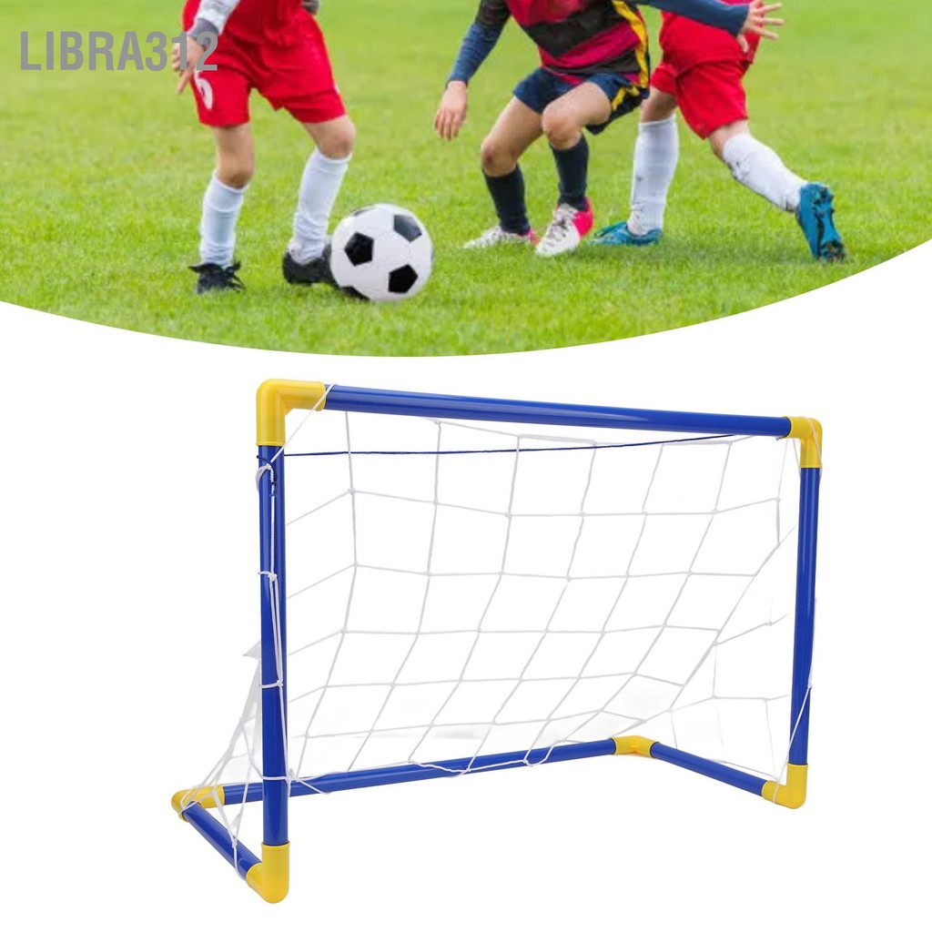 Libra312 Indoor Outdoor Kids Mini Soccer Goal Set Ball with Net Pump ...