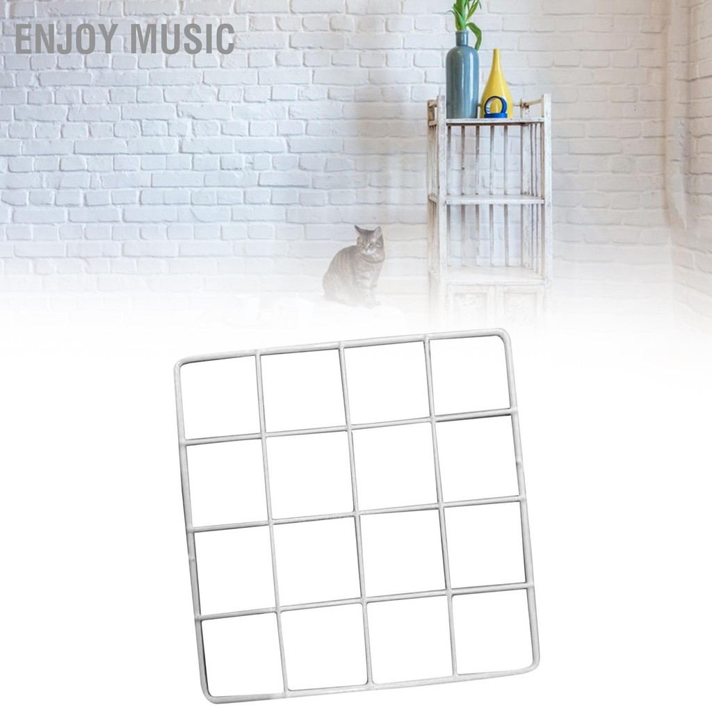 Enjoy Music Grid Wall Panel White Wire Thickened Iron Hanging Storage ...