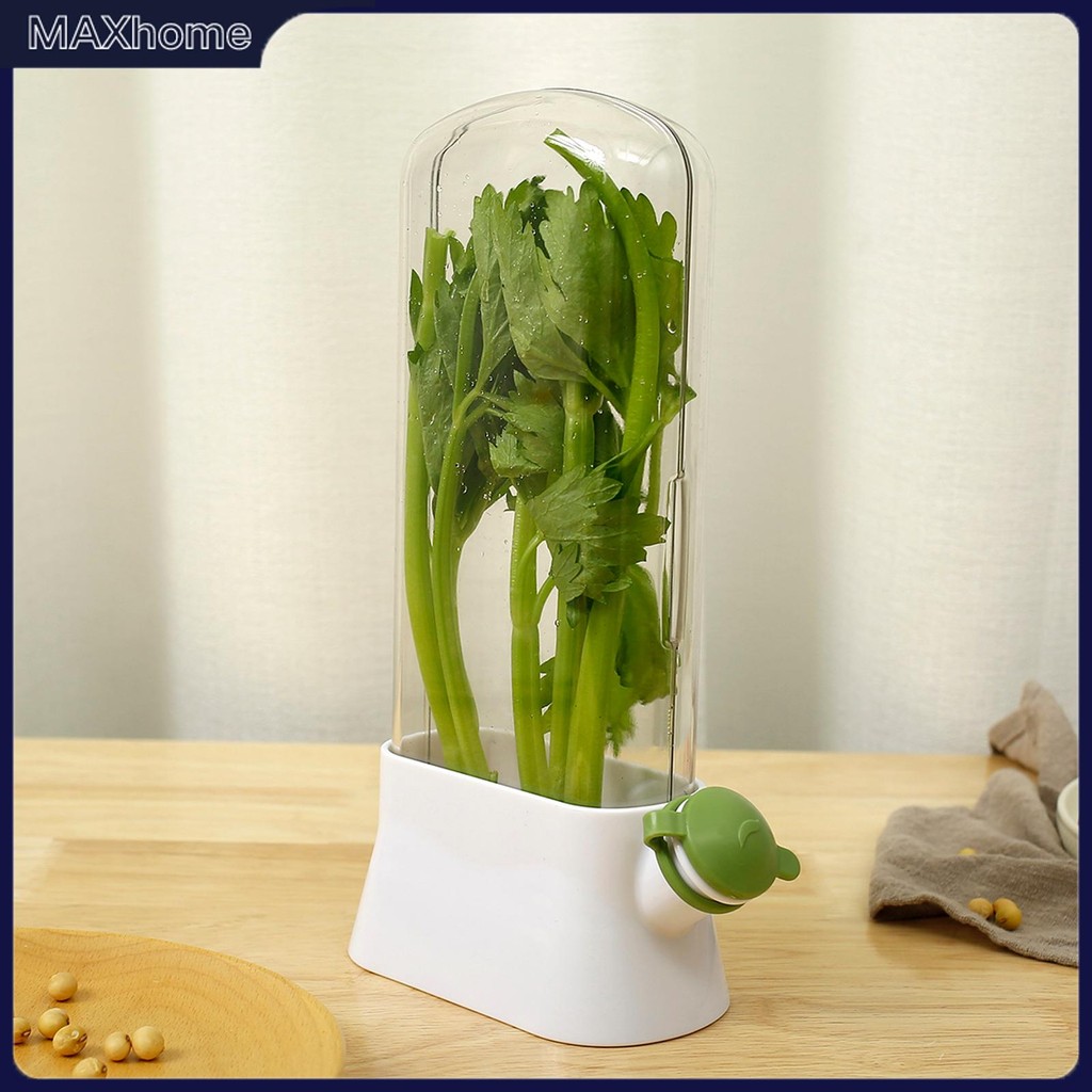 Herb Saver สําหรับตู้เย็น Clear Fresh Herb Keeper รูปร่างสูง Herb Saver ...