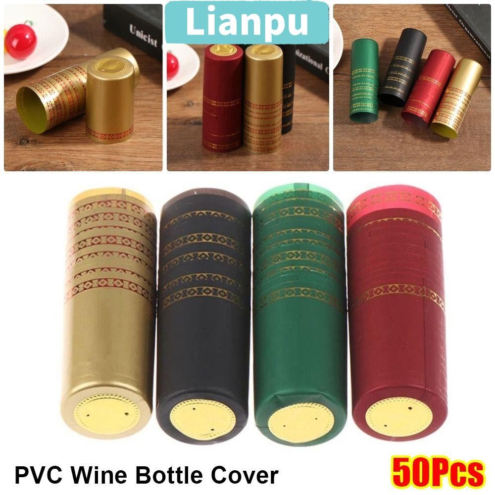 LIANPU 50 ชิ้น PVC ขวดไวน์,ความร้อนหดฝาขวดความร้อนหดหมวก,ทนทานบ้านบาร์ ...