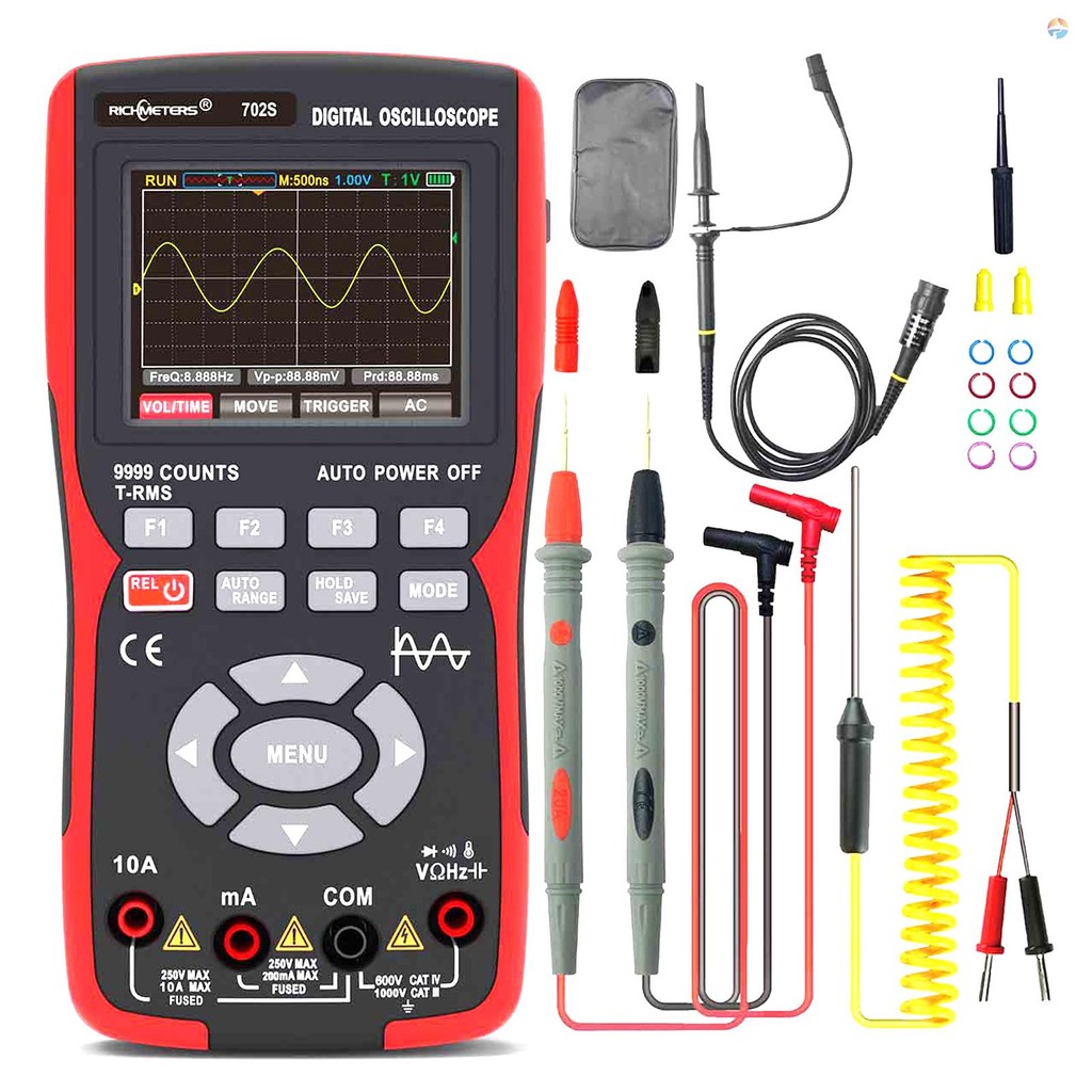 Oscilloscope มัลติมิเตอร์มือถือ LCD Digital Multimeter & Oscillometer 2 ...