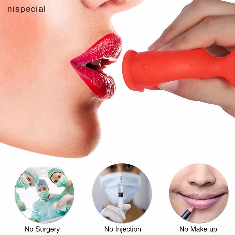 [nispecial] Women Sexy Full Lip Plumper Enhancer Lips Silicone Shape Tools Mouth Thicken [MY ...
