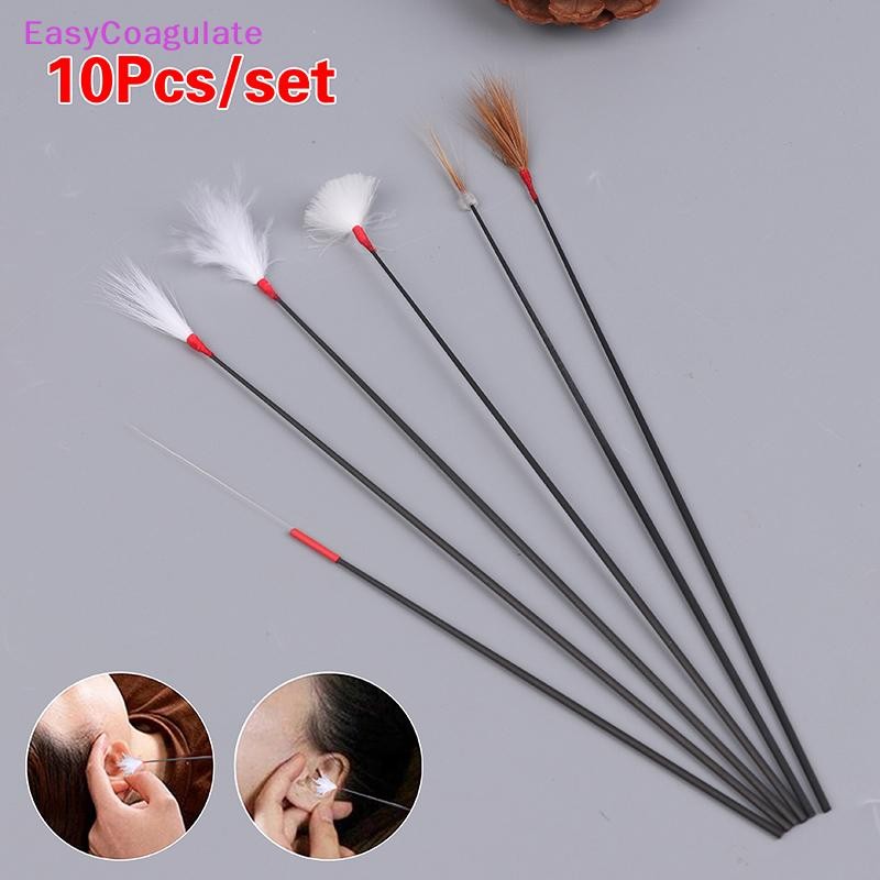Eas 10 ชิ้น Goose Feather Earpick Wax Remover Curette หูขุดเครื่องมือ ...