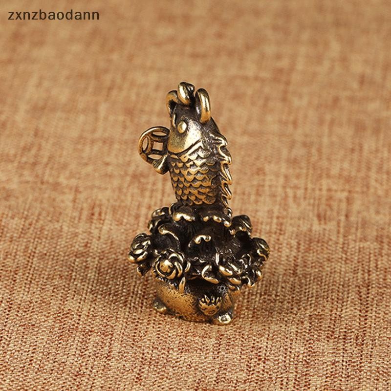 [ZXNZ] 1pc รูปปั้นตุ๊กตาความมั่งคั่งทองเหลืองตกแต่งความเจริญรุ่งเรืองเครื่องประดับสไตล์จีน Qilin ...