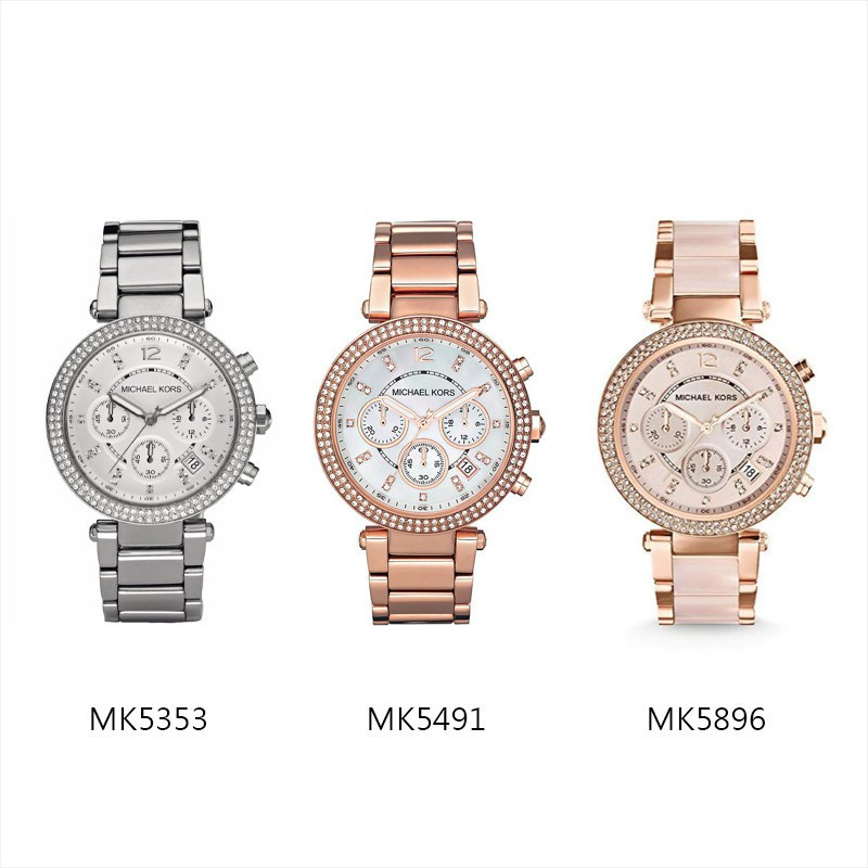 Women's Chronograph Parker Stainless Steel Bracelet Watch MK5353 38mm ...