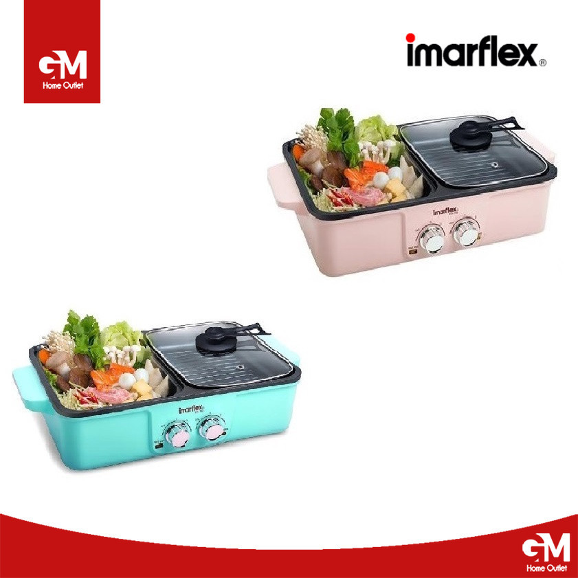 IMARFLEX_2 เตาย่างอเนกประสงค์ แยกฝั่งย่าง และต้ม 1200W EG-792 by GM HOME | Shopee Thailand