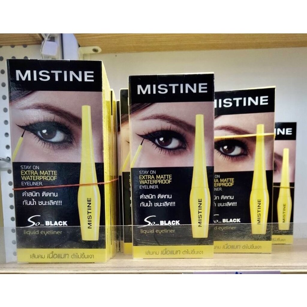 Mistine So Black Liquid Eyeline มิสทีน อายไลน์เนอร์ ชนิดน้ำ ดำสนิท กันน้ำ | Shopee Thailand