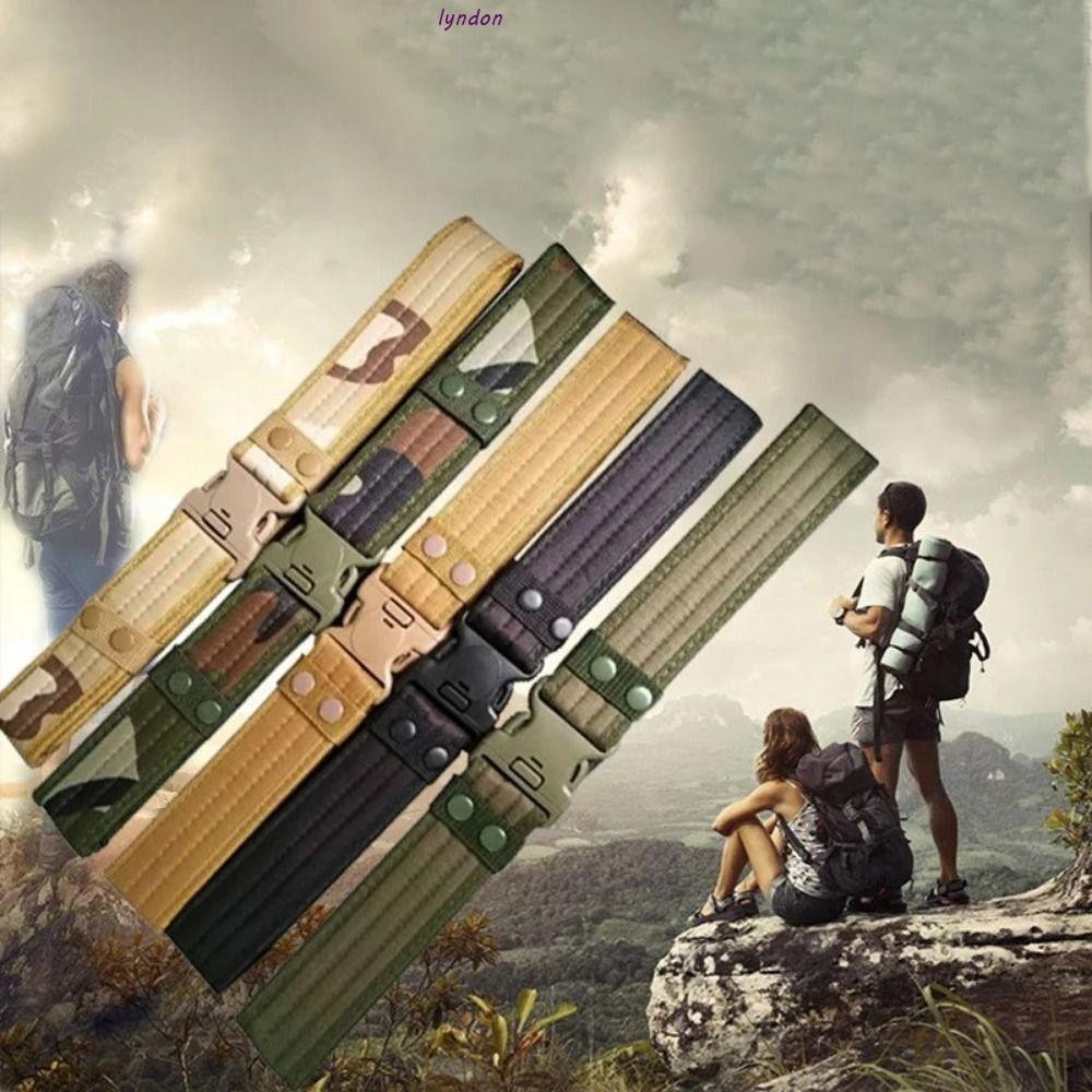 Lyndon เข็มขัดผู้ชาย, เข็มขัดผ้าใบขนาด 130 ซม., เข็มขัดลายพรางสีสันสดใส ...