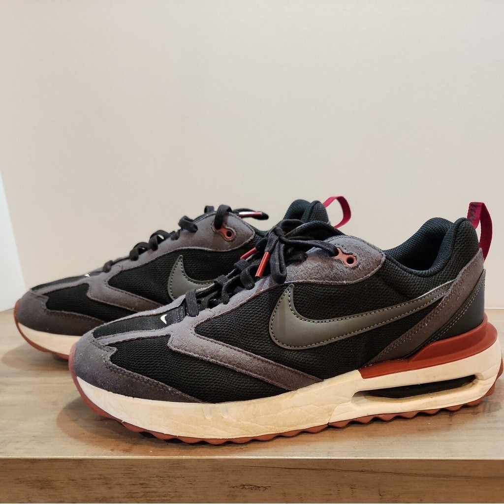 Nike Air Max Dawn Size เทรนเนอร์ DQ3991-100สีแดงถ่านสีดำสำหรับผู้ชาย ...