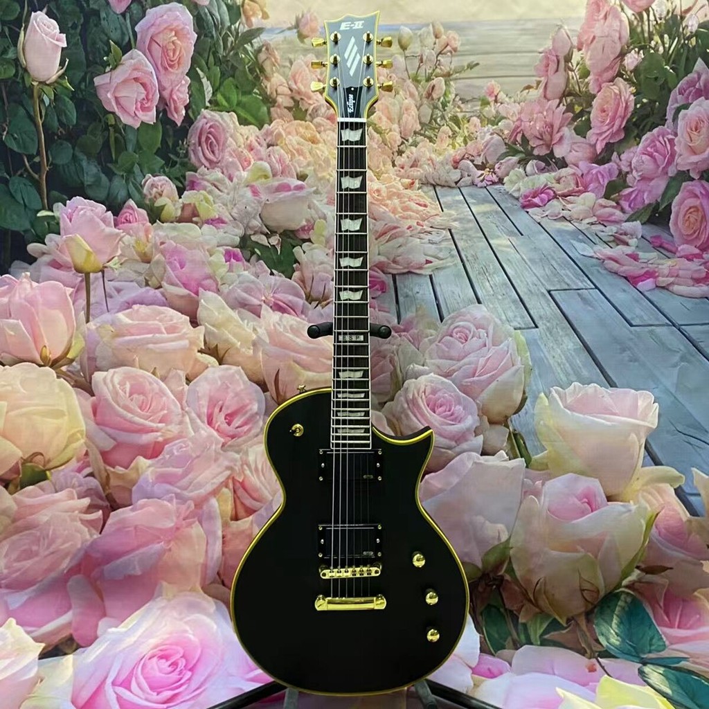Esp E-II Eclipse รุ่นกีตาร์ไฟฟ้า EMG Active Pickups สีดําสีเหลือง ...
