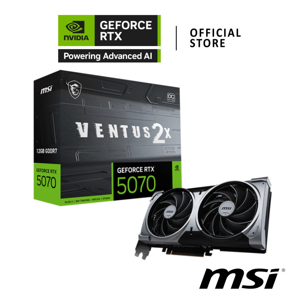 MSI VGA CARD GeForce RTX 5070 12G VENTUS VGA CARD การ์ดจอ | Shopee Thailand