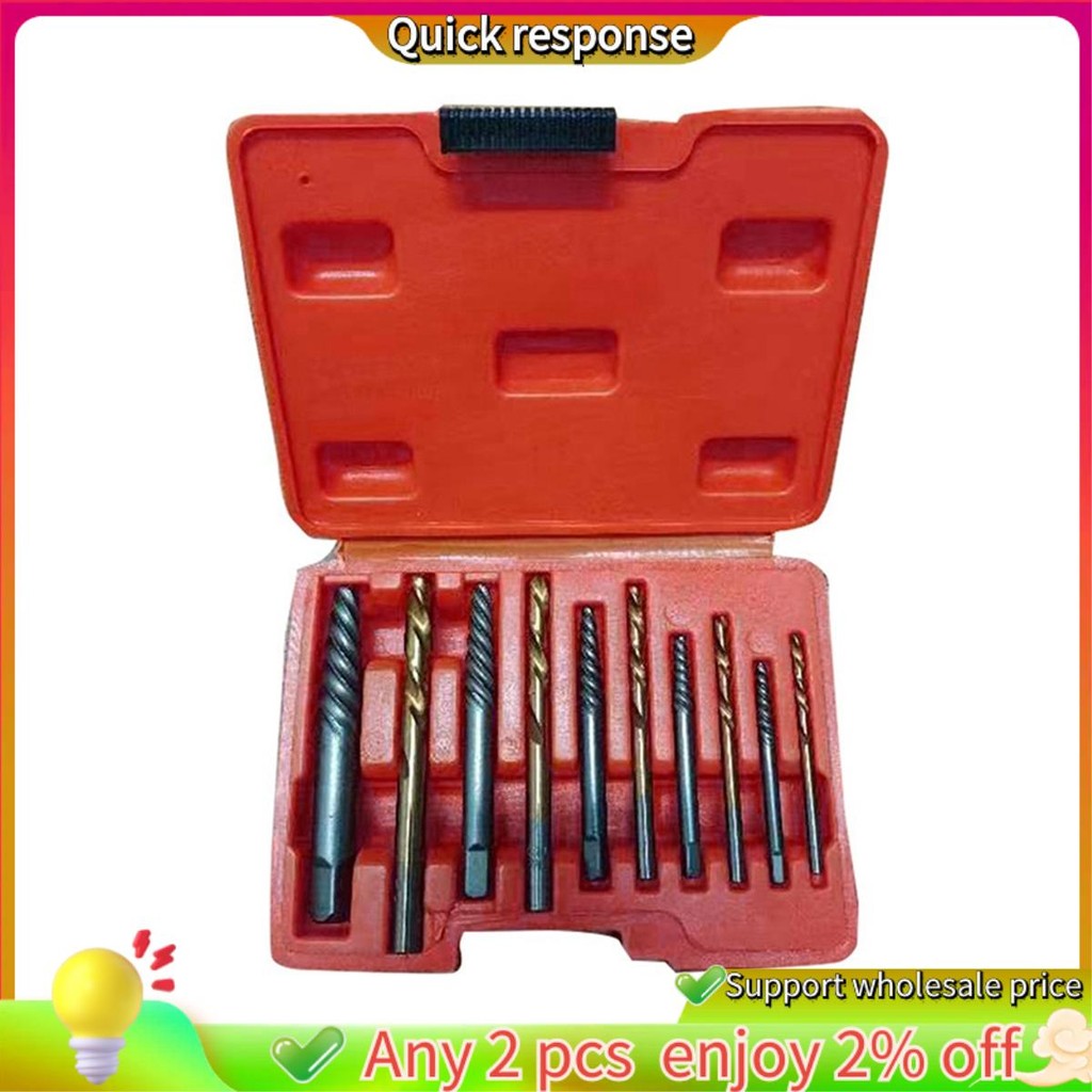 ใน -10 ชิ้นชุดสกรู Extractor Broken Wire Extractor เครื่องมือฮาร์ดแวร์ ...