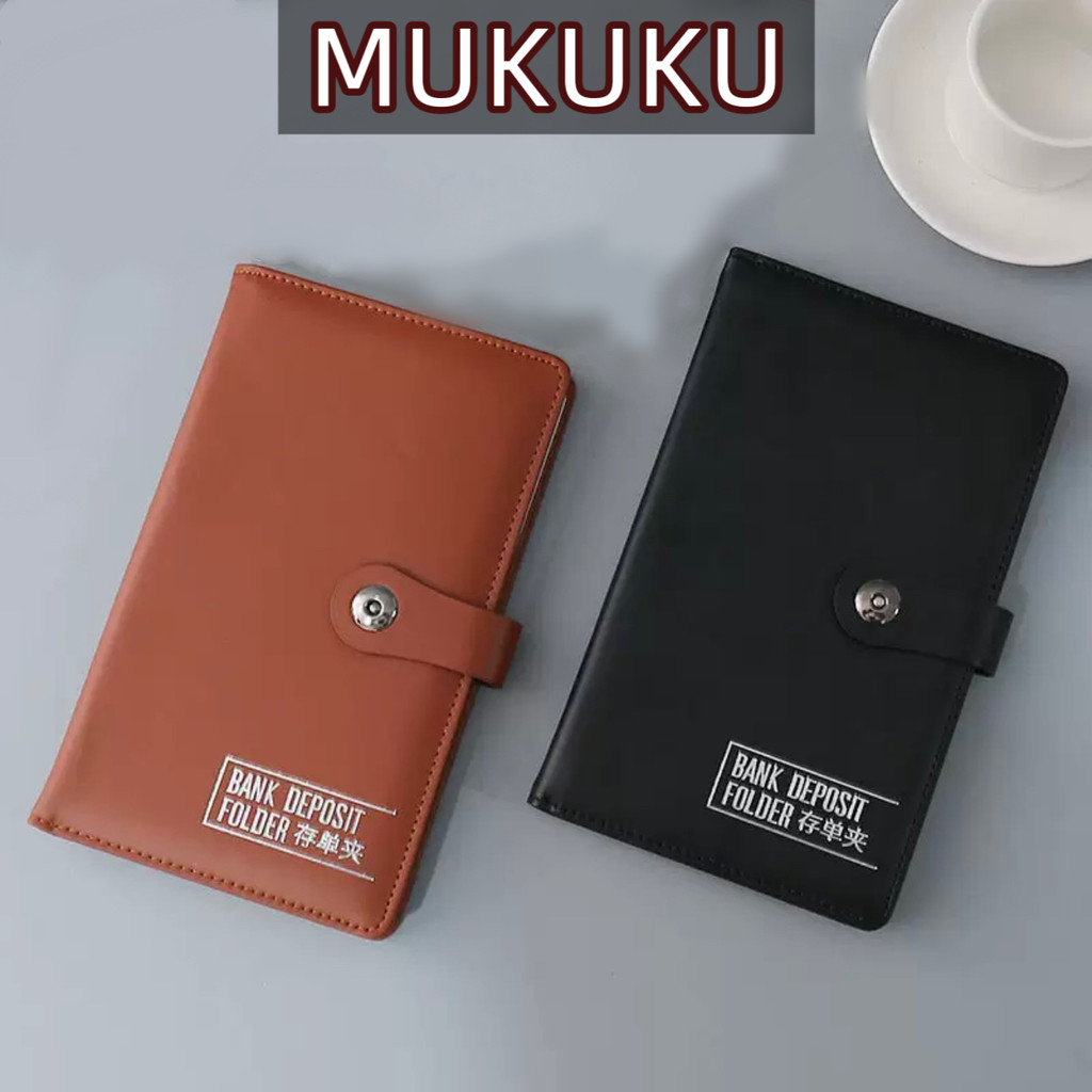 MUKUKU สมุดออมเงิน แฟ้ม กระเป๋าใส่สมุดบัญชีธนาคาร 3 สี ใส่สมุดบัญชี ...
