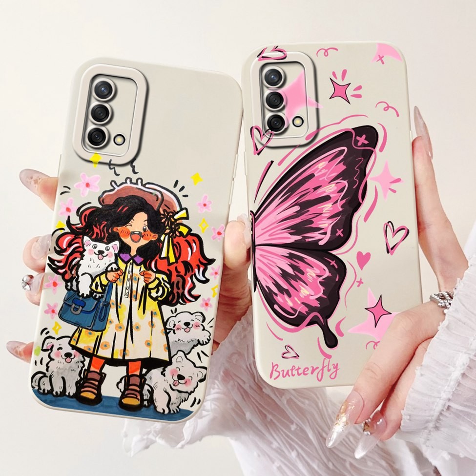 Oppo F19 F19S กรณี CHP2219 CPH2219 ความงามผีเสื้อดอกไม้น่ารัก F19 Oppo ...