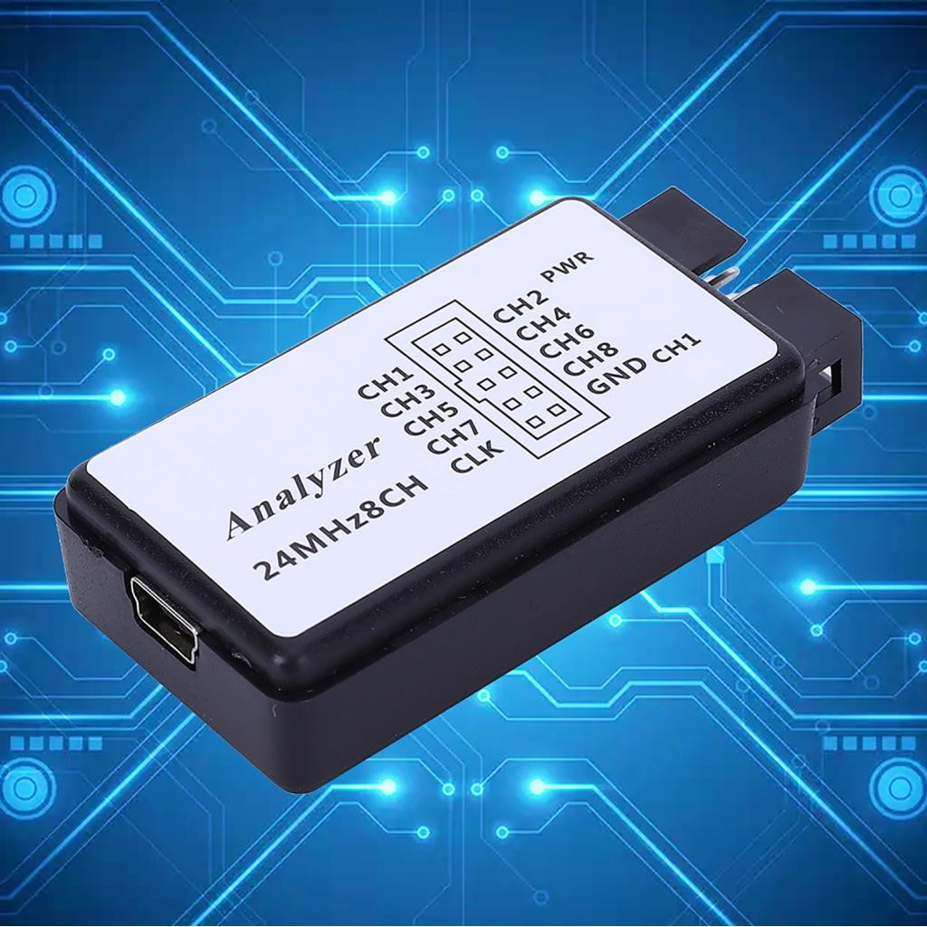 LA1002 มินิแบบพกพา USB 5MHz 24M 8 Channel Logic Analyzer ชุดอุปกรณ์พร้อมสายเคเบิล | Shopee Thailand