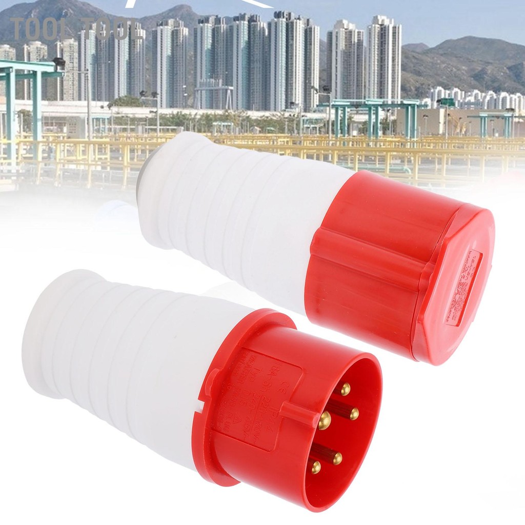 Tool 16A 5Pin Industrial Plug Coupler 3 Phase IP44 Waterproof 220-380V ...