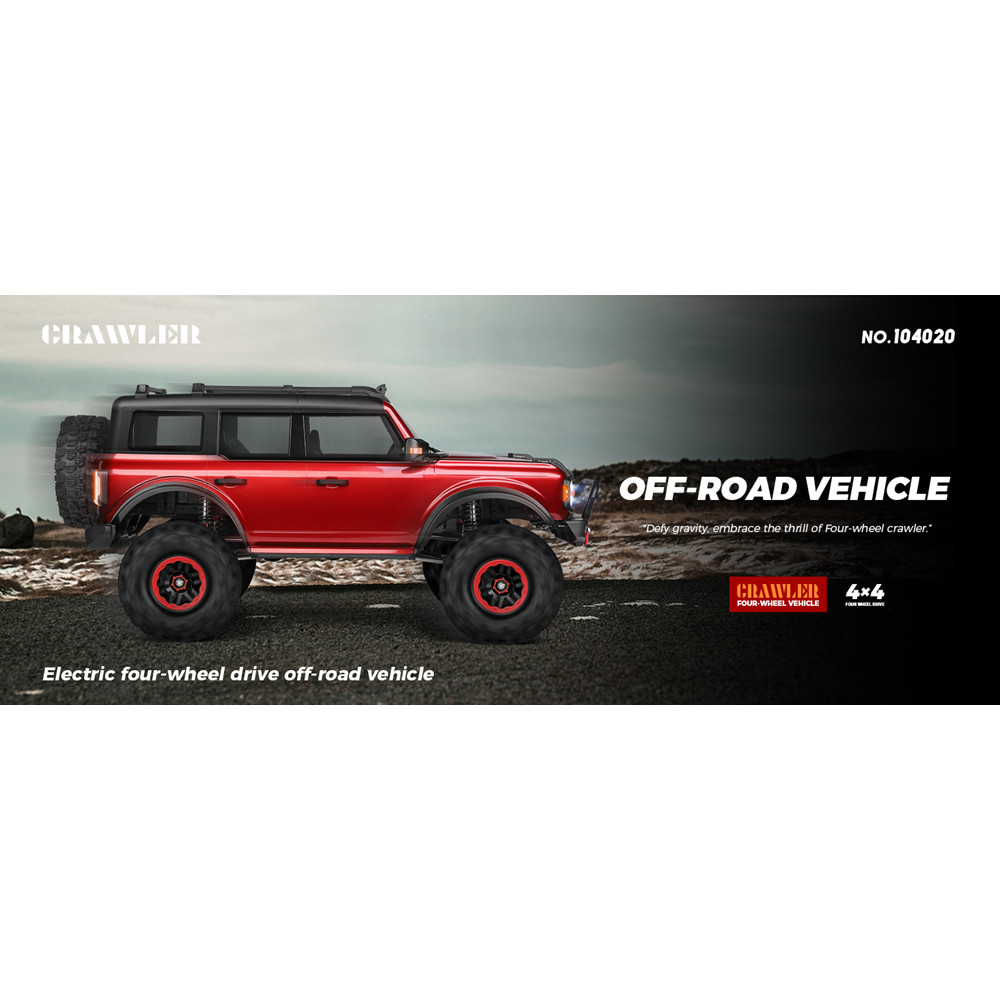 Wltoys 1:10 รถปีนเขาไฟฟ้า 104020 4wd Professional 2.4G อิสระ 3Ch ตัวรับ ...